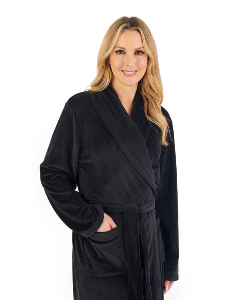 Luxury Fleece 41" Shawl Collar Wrap HC06337 – Slenderella