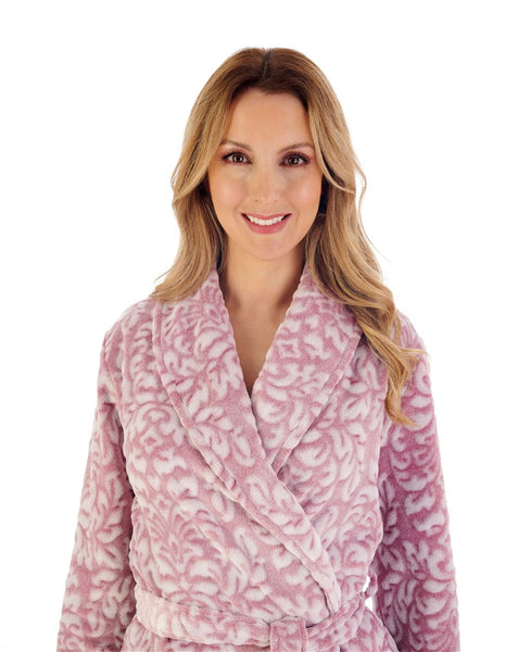 Two-Tone Shaved 46" Wrap Housecoat HC02333 – Slenderella